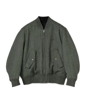 Gucci Herringbone Mouliné Bomber Jacket