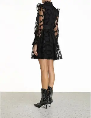 Zimmermann Motif-print Tulle Short Dress