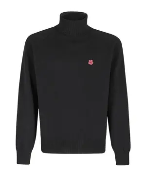 Kenzo Boke Flower" Embroidered Wool Turtleneck Jumper