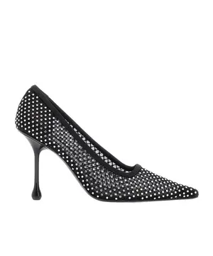 JIMMY CHOO Ixia 95 Crystal Embellished Pointed Toe High Heels