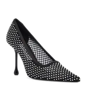 JIMMY CHOO Ixia 95 Crystal Embellished Pointed Toe High Heels