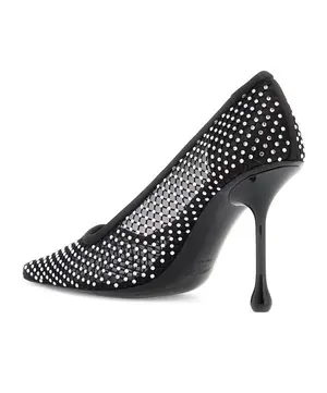 JIMMY CHOO Ixia 95 Crystal Embellished Pointed Toe High Heels