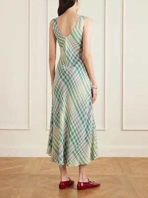 Polo Ralph Lauren Checked Woven Midi Dress