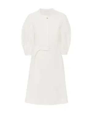 Chloé Belted Midi Dress With Lantern Sleeves - No