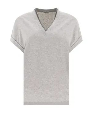 Brunello Cucinelli Logo T-shirts For Women