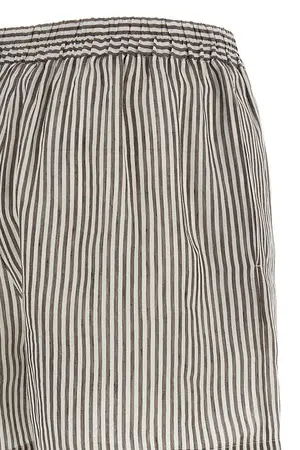 Brunello Cucinelli Striped Relaxed Fit Shorts