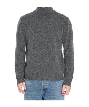 ROBERTO COLLINA Mouline Turtleneck Knitwear - Gray