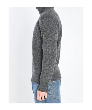 ROBERTO COLLINA Mouline Turtleneck Knitwear - Gray