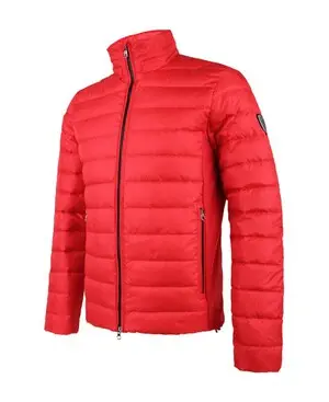EA7 Quilted Down Jacket With Stand Collar - Red