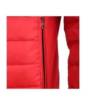 EA7 Quilted Down Jacket With Stand Collar - Red