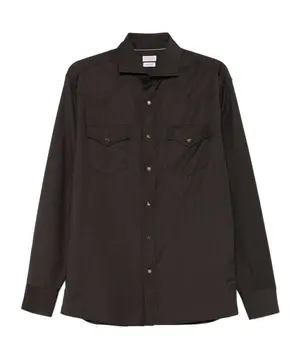 BRUNELLO CUCINELLI Brunello Cucinelli Long Sleeved Spread Collared Shirt