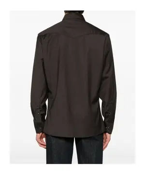 Brunello Cucinelli Long Sleeved Spread Collared Shirt