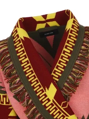 Alanui Intarsia-knit Belted Cardigan