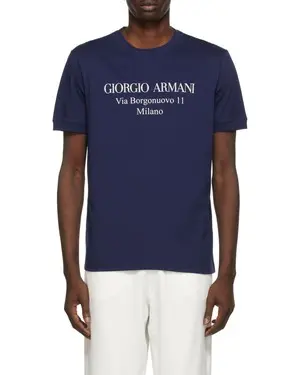 Giorgio Armani T-shirt With Round Neck And Short Sleeves