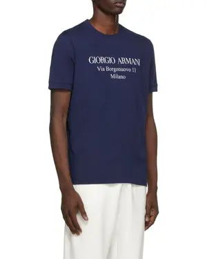 Giorgio Armani T-shirt With Round Neck And Short Sleeves