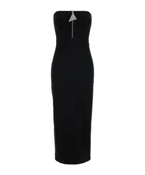 Attico Zipped Strapless Midi Dress