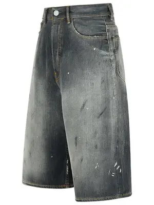 Acne Studios Wide Leg Denim Bermuda Shorts