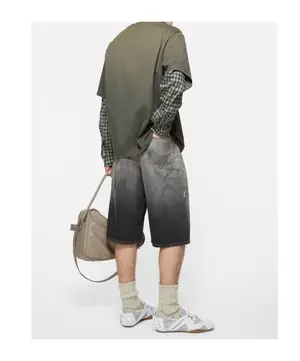 Acne Studios Wide Leg Denim Bermuda Shorts
