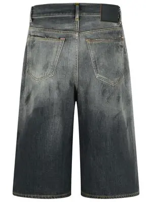 Acne Studios Wide Leg Denim Bermuda Shorts