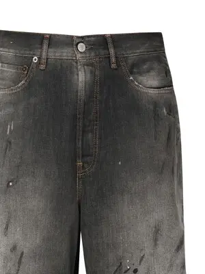 Acne Studios Wide Leg Denim Bermuda Shorts