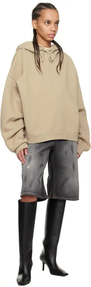 Acne Studios Wide Leg Denim Bermuda Shorts