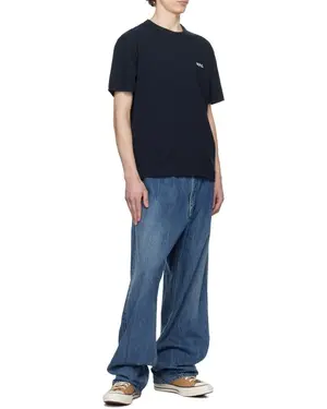 A.p.c. Flocked Logo Crewneck T-shirt - Black