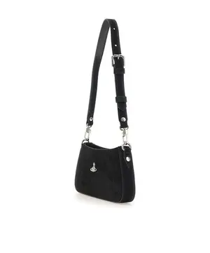 VIVIENNE WESTWOOD Tasha Orb Plaque Shoulder Bag - Black