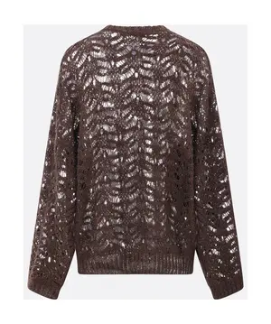 Brunello Cucinelli Sequin-embellished Jumper - Chocolate