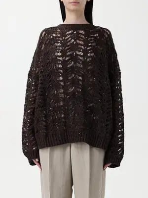 Brunello Cucinelli Sequin-embellished Jumper - Chocolate