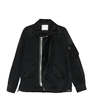 Sacai Panelled Zip Denim Jacket - No