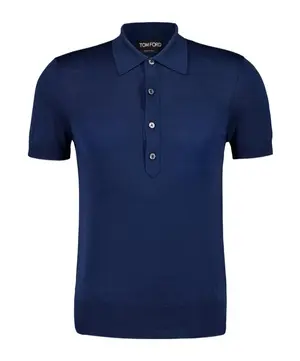 TOM FORD Short-sleeved Knitted Polo Shirt