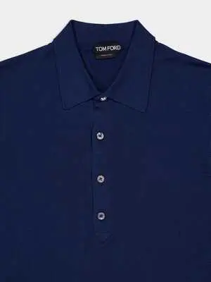 TOM FORD Short-sleeved Knitted Polo Shirt