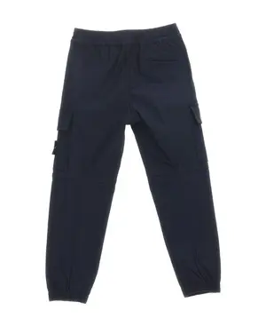 Stone Island Cargo Trousers With Compass Badge - Blue