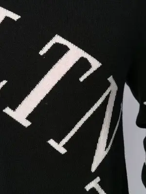 Valentino Garavani Logo Printed Crew Neck Sweater