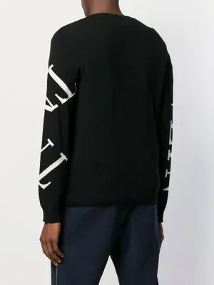 Valentino Garavani Logo Printed Crew Neck Sweater