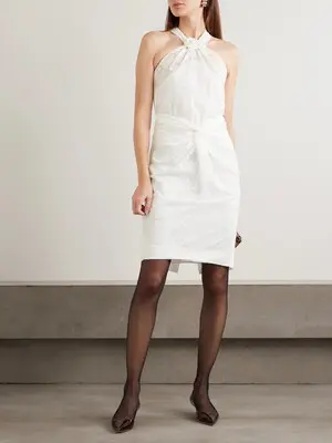 SHUSHU/TONG Sleeveless Halterneck Mini Dress With Embellishment