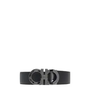 FERRAGAMO Gancini Buckle Belt - Black