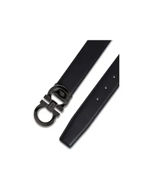FERRAGAMO Gancini Buckle Belt - Black