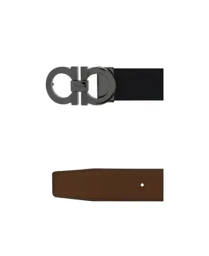 FERRAGAMO Gancini Buckle Belt - Black