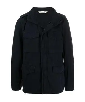 Aspesi Multi-pocket Funnel Neck Jacket - Black