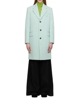 Bottega Veneta Bonded Tricotine Coat