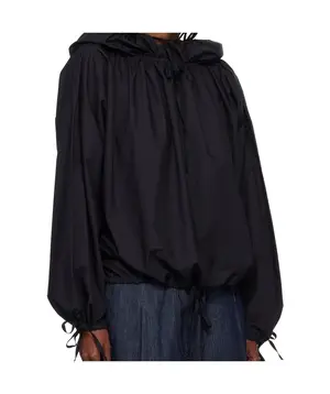 BASERANGE Long Sleeve Shirt With Drawstring Details