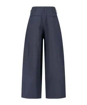 LEMAIRE Oversized Wide Leg Chinos - Graphite Blue