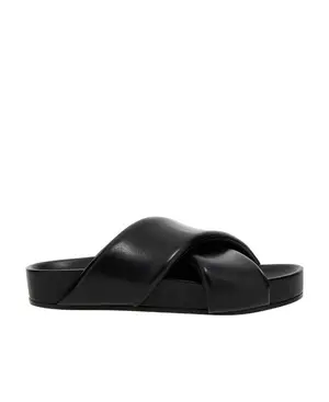 JIL SANDER Padded Crossover Strap Sandals