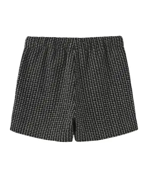 Marissa Chiara Houndstooth Pattern Shorts With Logo Webbing