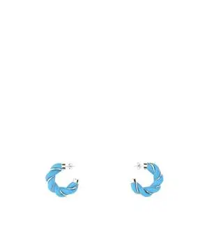 Bottega Veneta Twist Hoop Earrings - Blue