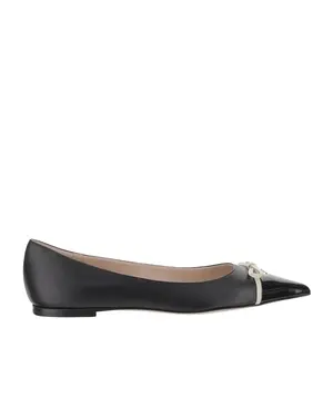 Valentino Garavani Contrast Bow Ballet Flats - Black