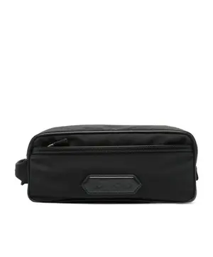 TOM FORD Logo Patch Zipped Wash Bag - Black