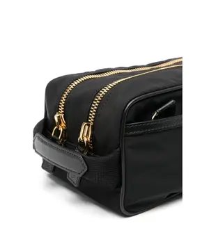 TOM FORD Logo Patch Zipped Wash Bag