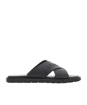 FERRAGAMO Embossed Logo Slides